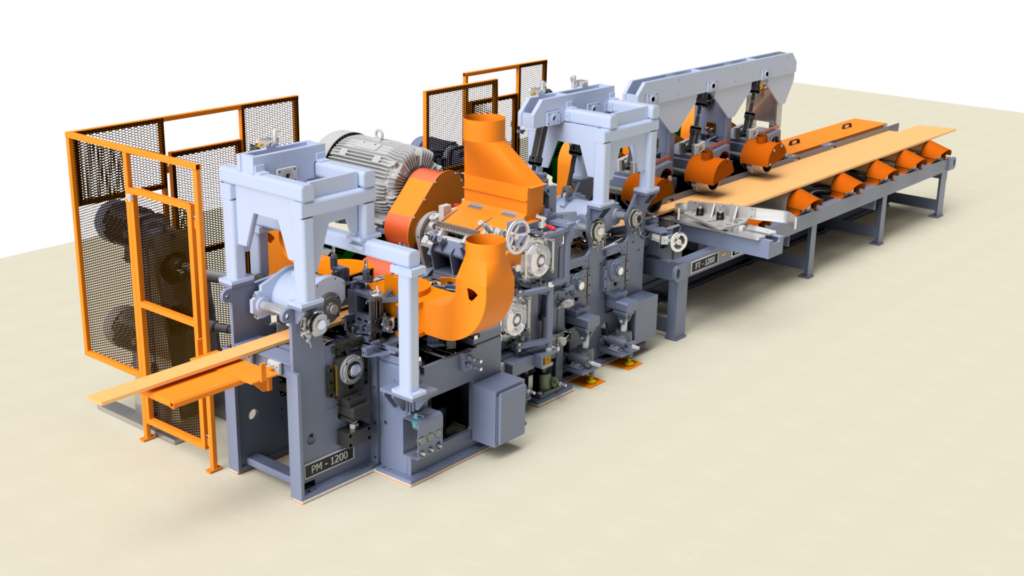 PM-1200 Mid Speed Planer Matcher - Newman Machine